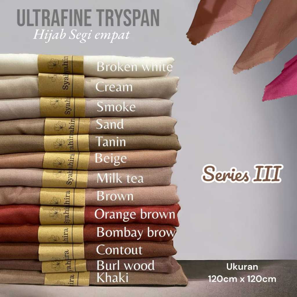Jual Hijab Premium Voal Ultrafine Tryspan Segi empat Lasercut dan jahit ...