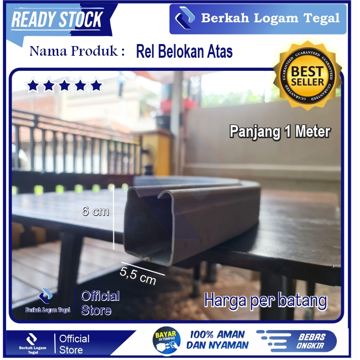 Jual Rel Atas Belokan Besar pintu henderson besi pintu geser | Shopee ...