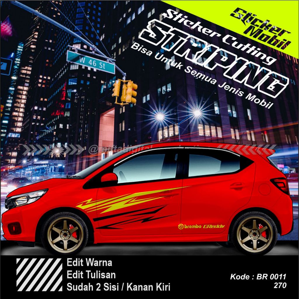 Jual Striping Mobil Brio Cutting Sticker - Avanza - Xenia - Sigra ...