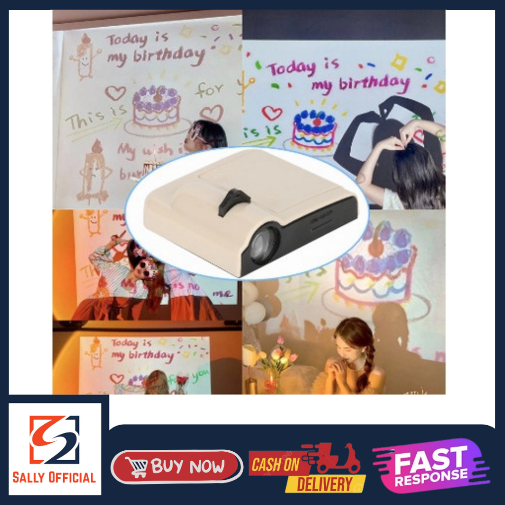 Jual proyektor mini ulang tahun Portable Backdrop / Mini Birthday ...