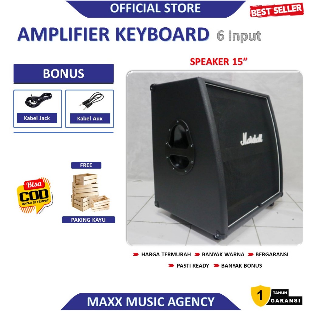 Jual Ampli Keyboard 15 In & Drum Elektrik & Vocal bisa untuk karaoke 6 ...