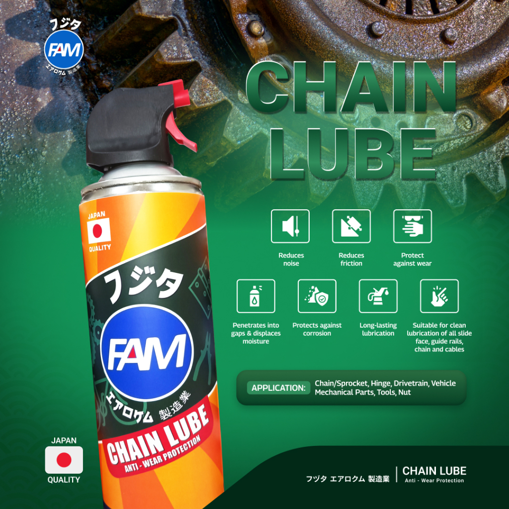 Jual FAM Chain Lube CL401 500ml Anti Rust Formula Pelumas | Shopee ...
