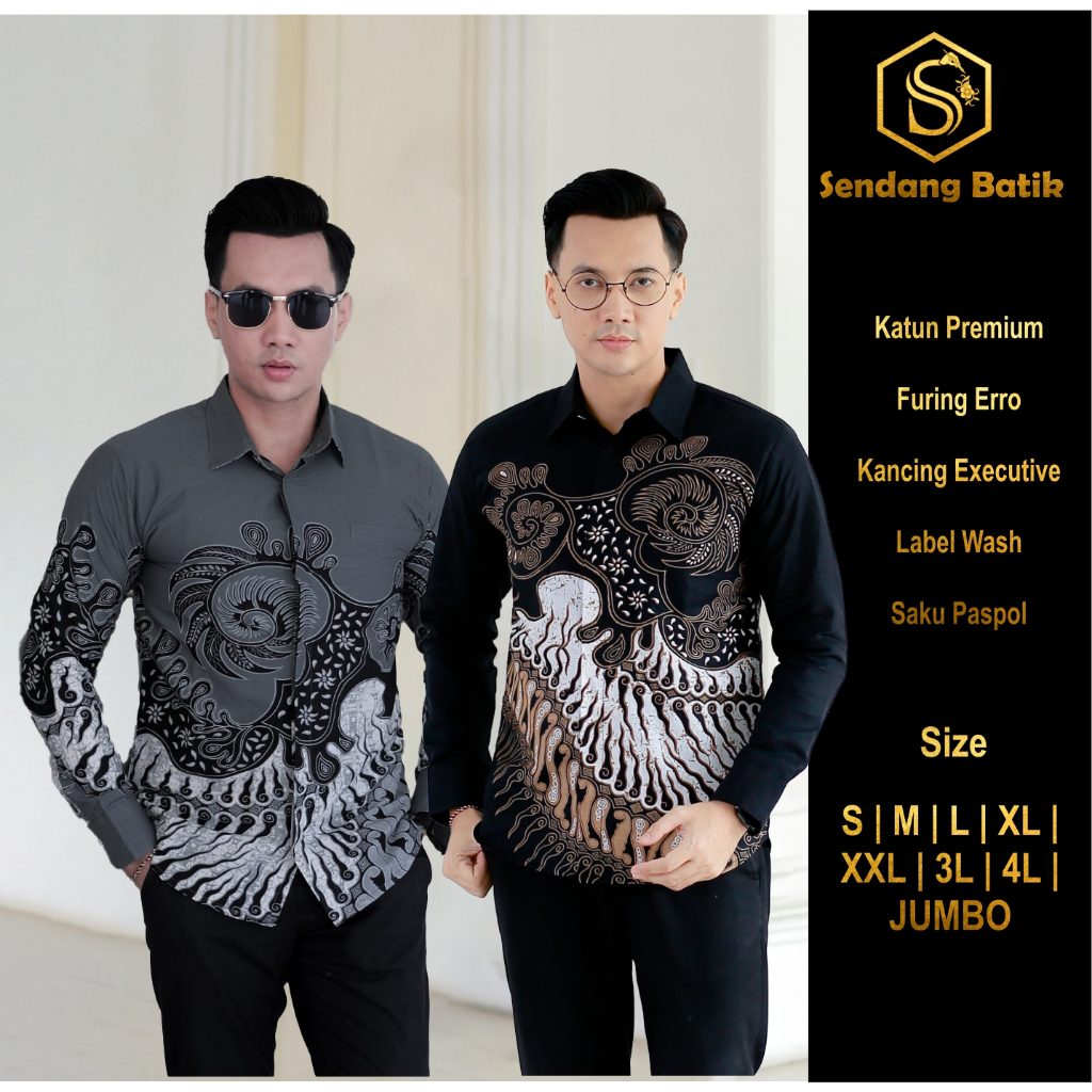Jual SENDANG BATIK Kemeja batik motif LERENG lapis full furing erro ...