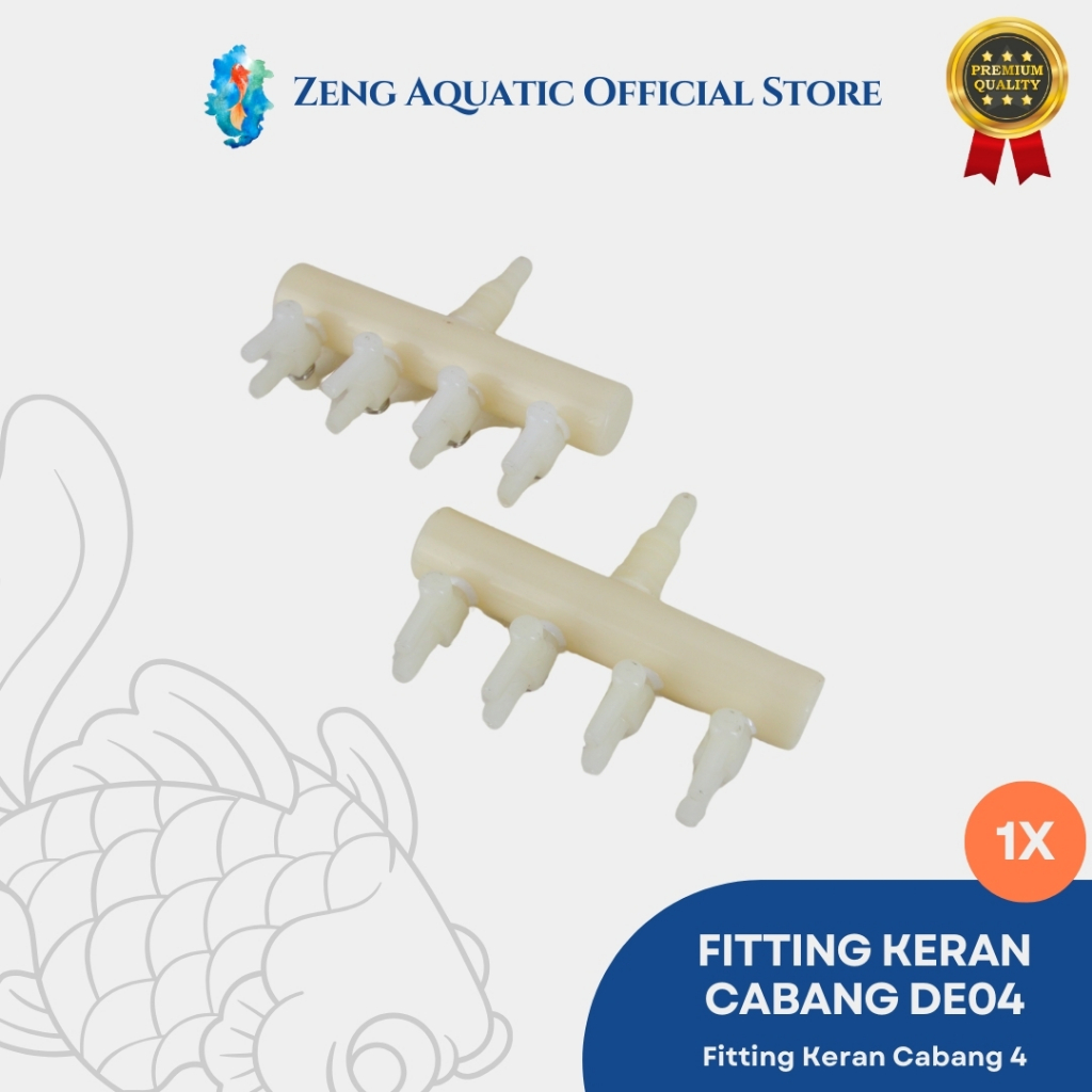 Jual ZA Air Divider Lubang 4 Splitter Kran / Keran Aerator Pembagi Udara 7 mm ke 4,76 mm DE04 ...