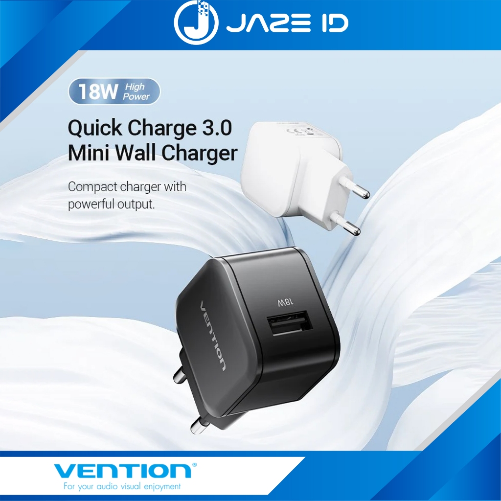 Jual Vention Mini Charger USB Fast Charging 18w Iphone Android Adapter ...