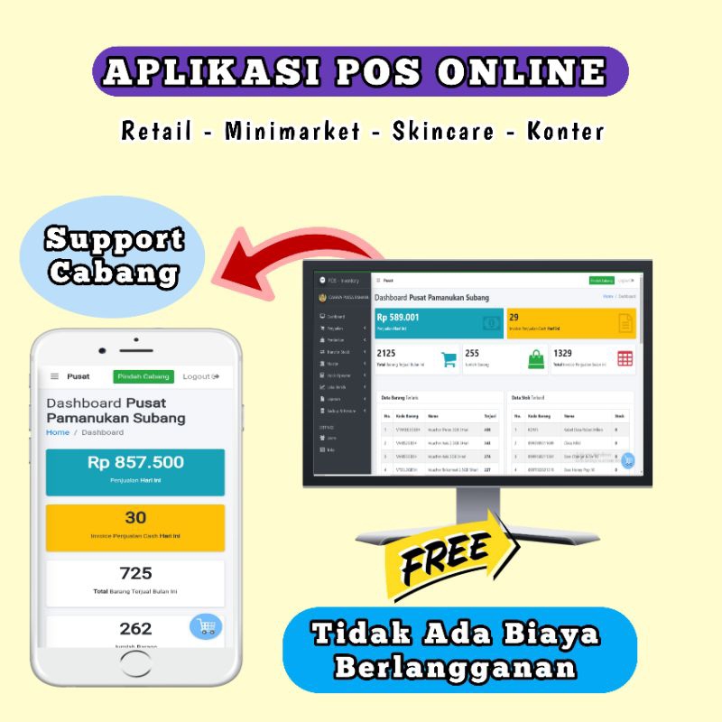 Jual POS Point Of Sale Aplikasi Penjualan Multi Cabang | Shopee Indonesia