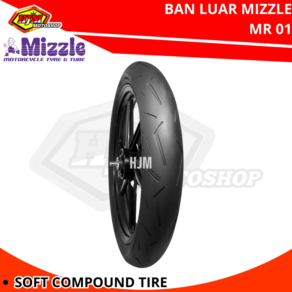 Jual BAN LUAR MIZZLE MR 01 90 / 80 - 14 DAN 100 / 80 - 14 SOFT COMPOUND ...