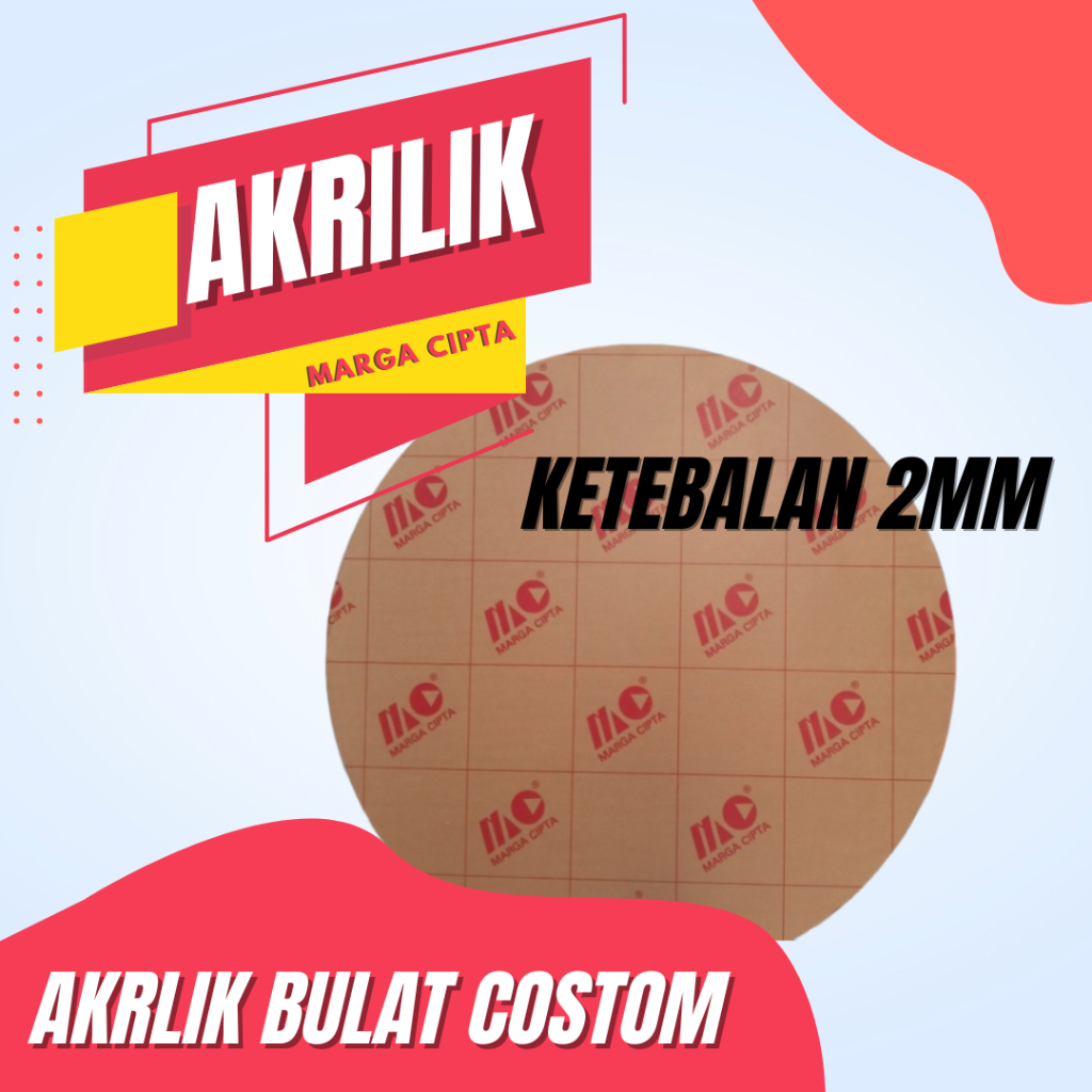 Jual Akrilik Lingkaran / Bulat Tebal 2mm Laser Cutting Bisa Custom ...