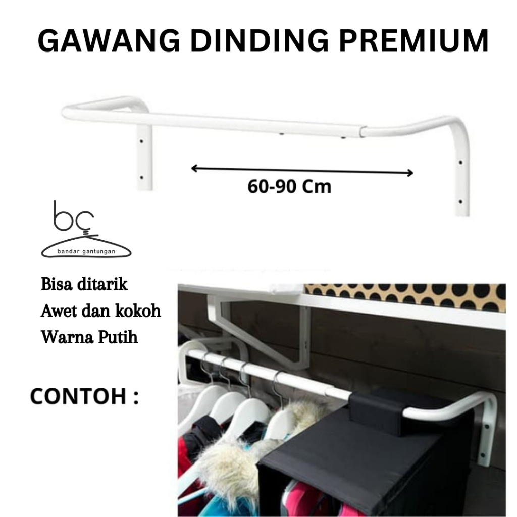 Jual Gawang Baju Dinding Premium Gawang Tembok Super Halus Gawang ...