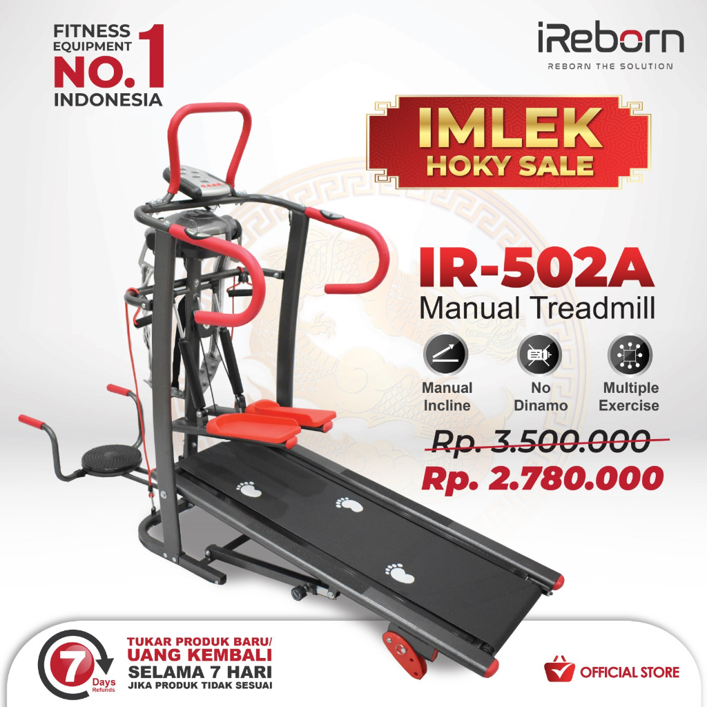 Jual Alat Fitness Treadmill Manual IReborn IR-502 A (BANDUNG) | Shopee Indonesia
