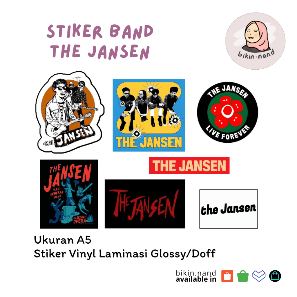 Jual STICKER PACK BAND The Jansen (HIGH QUALITY) MURAH 7 pcs | Shopee ...