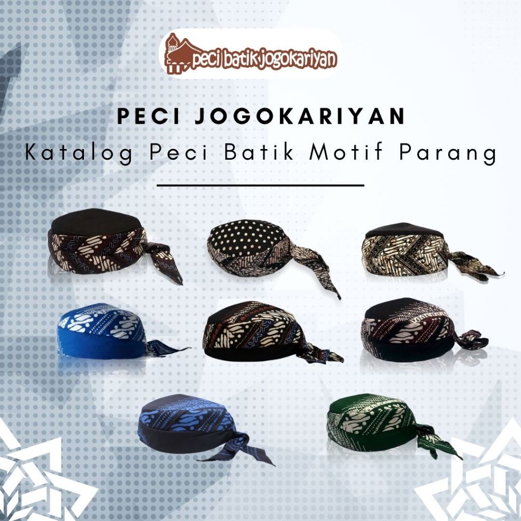 Jual Peci Batik Jogokariyan Motif Parang Original | Shopee Indonesia