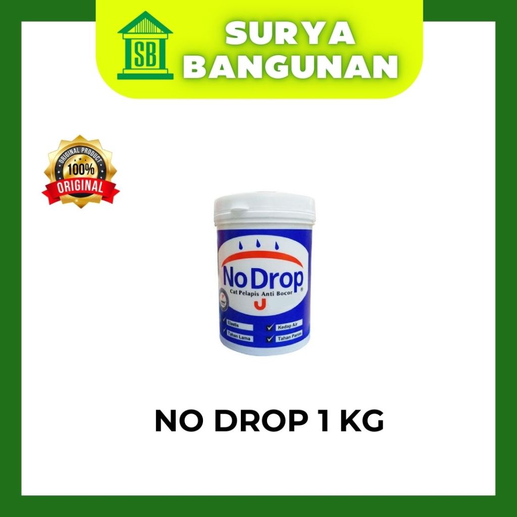 Jual CAT TEMBOK NO DROP PELAPIS ANTI BOCOR WATERPROOFING 1 KG | Shopee Indonesia