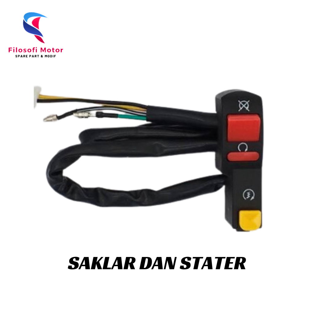 Jual Saklar Tombol On Off + Starter Saklar 2 Tombol (MERAH KUNING MURAH ...