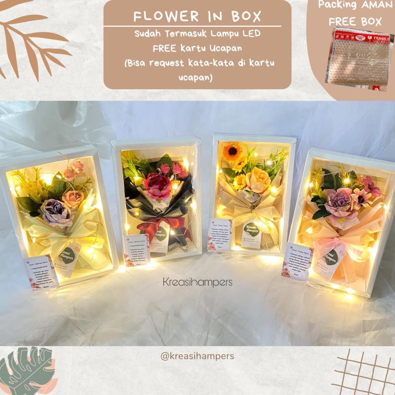 Jual Gift Flower In Box Kado Wisuda| Hadiah Kado Hampers Gift Bunga ...