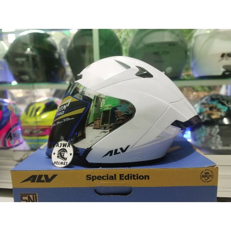 Jual HELM ALV ULTRON PRO SOLID WHITE HELM HALF FACE ORIGINAL | Shopee ...