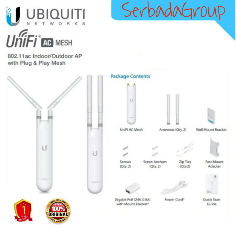 Jual UBIQUITI UAP-AC-M Wireless Unifi AP AC Mesh | Shopee Indonesia