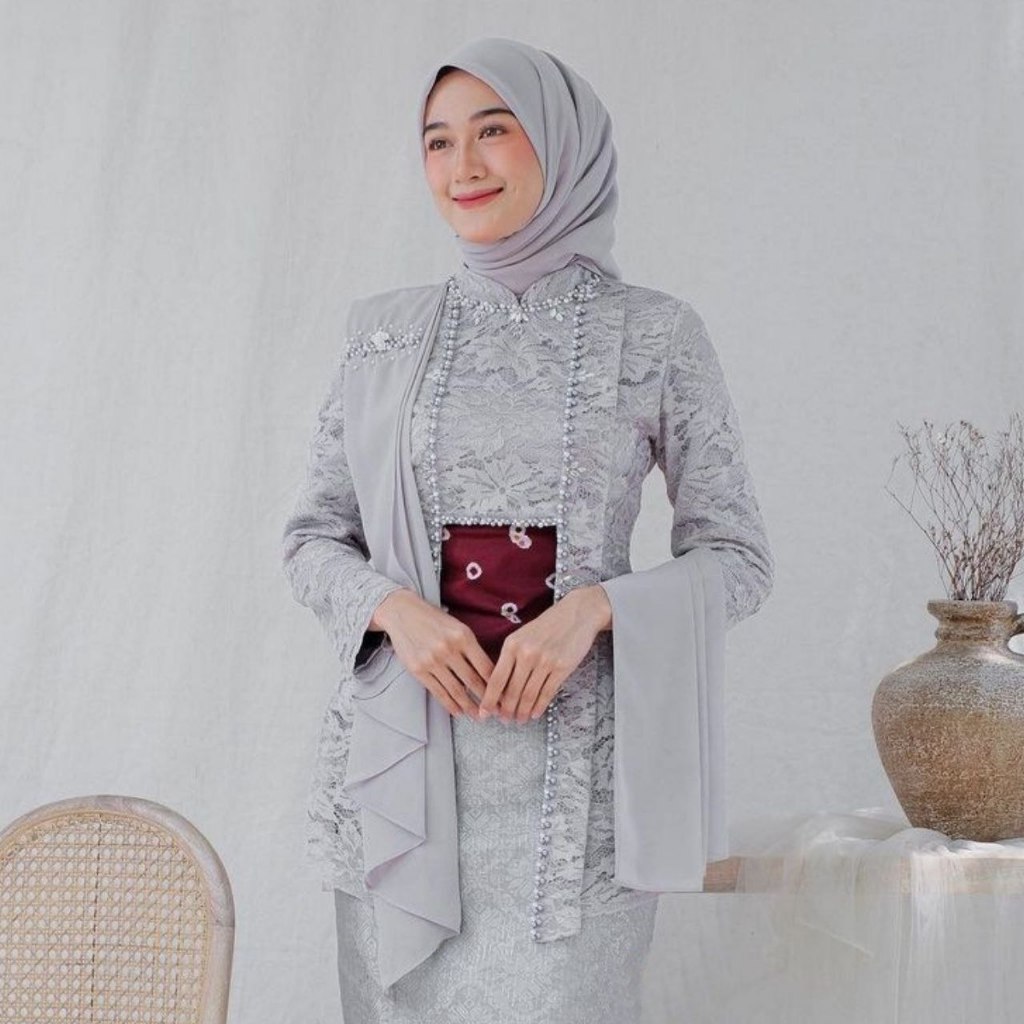 Jual Kebaya Kutubaru Laksmi Set Kebaya Modern Wisuda Lamaran Tunangan Free Selendang dan Obi ...