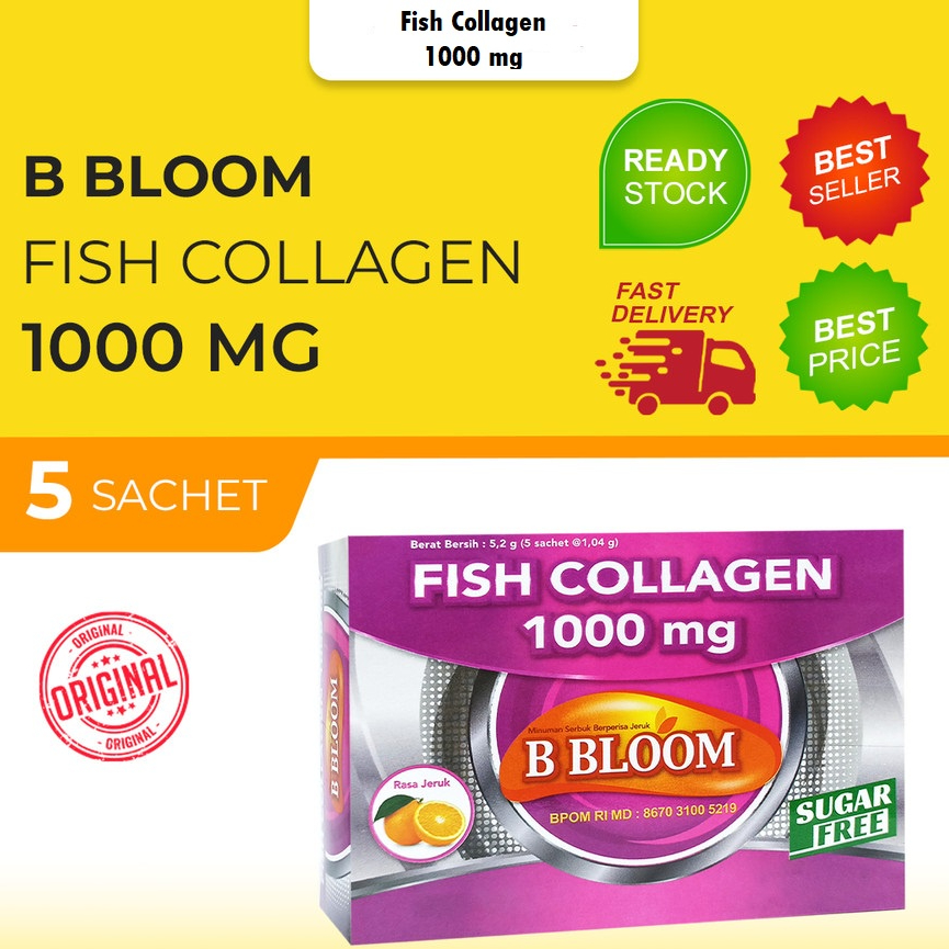 Jual B Bloom Fish Collagen 1000 Mg Box 5 Sachet | Shopee Indonesia