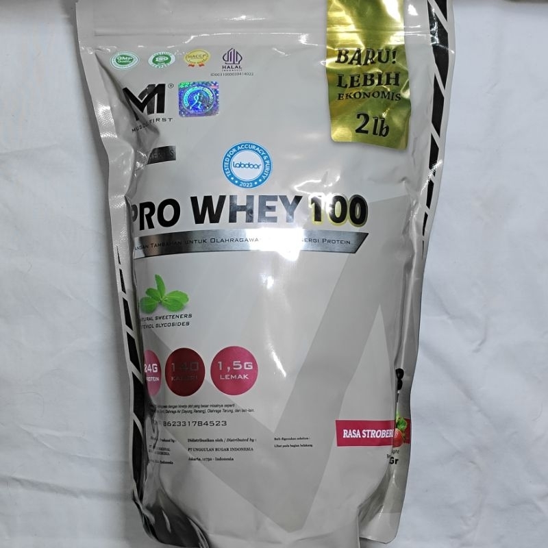 Jual MUSCLE FIRST Pro Whey 100 2lbs/900gr - Whey Protein Suplemen Fitness | Shopee Indonesia