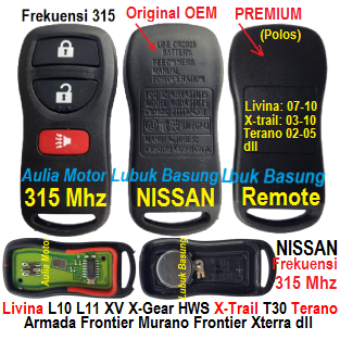 Jual Remote Alarm OEM Nissan Grand Livina L10 L11 XV X-Gear HWS X-Trail ...