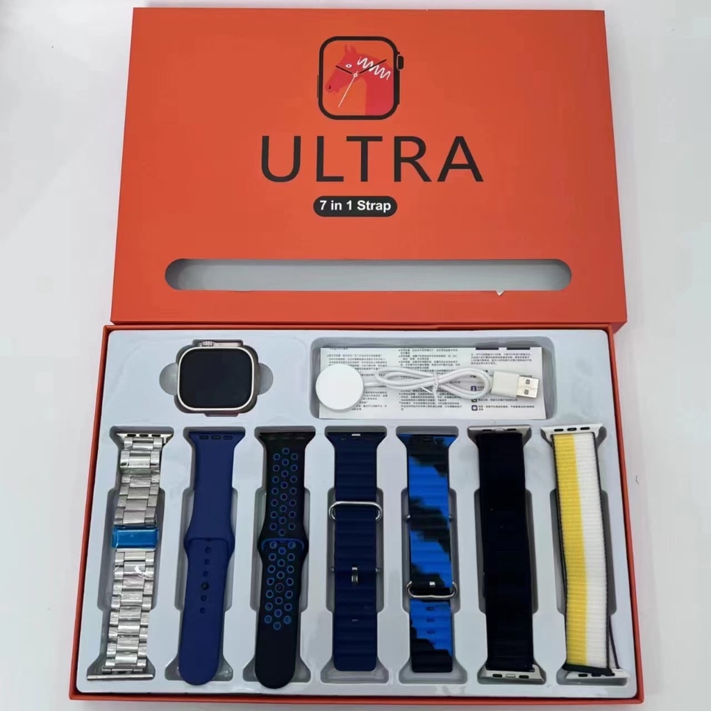 Jual SmartWatch Ultra 7IN1 DM 44 INCLUDE Box Sesuai Gambar | Shopee ...