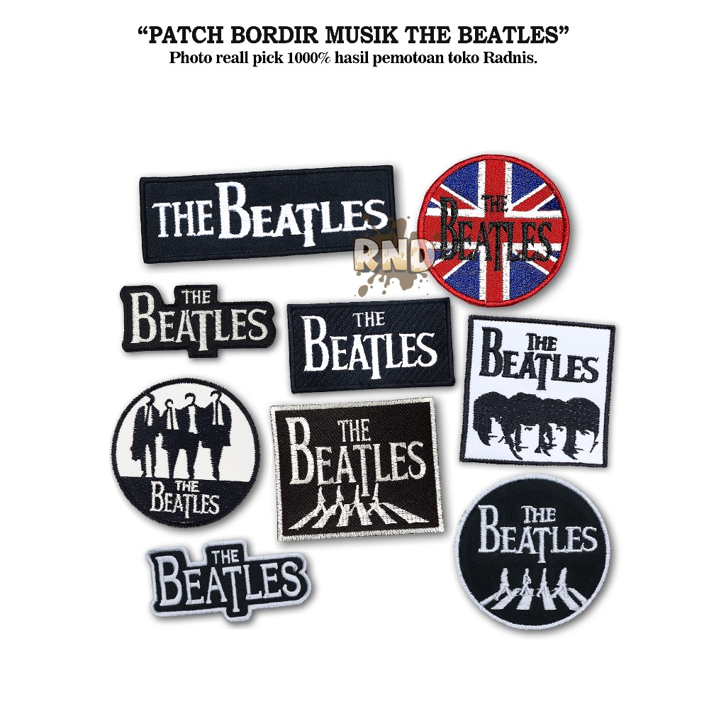Jual PATCH THE BEATLES PATCH BORDIR MUSIK EMBLEM BAND BTLS IRON PATCH ...