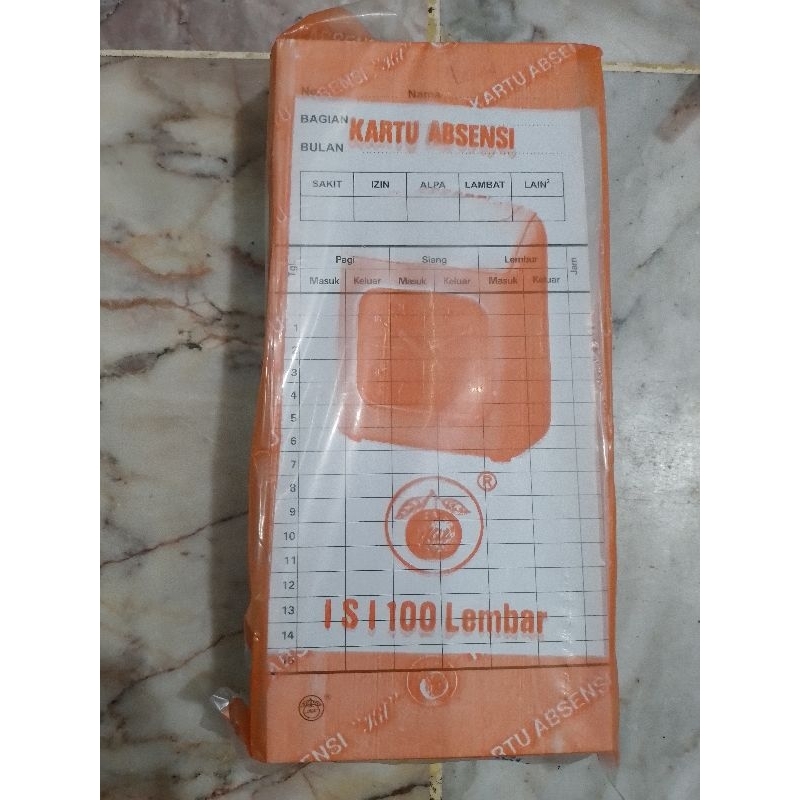 Jual KARTU ABSEN / ABSENSI AMANO 100PCS [ 1PAK ] | Shopee Indonesia