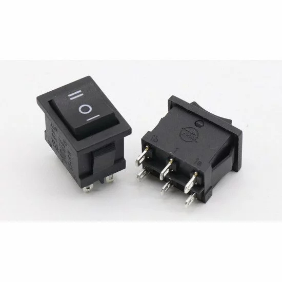 Jual Saklar Switch Hitam 6P 6 Pin Kaki Tanpa Lampu ON OFF ON | Shopee ...