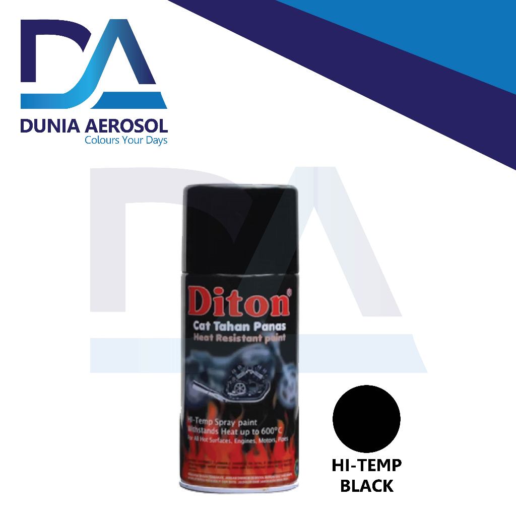 Jual Hi Temp Black Diton Premium Cat Semprot Pilox | Shopee Indonesia