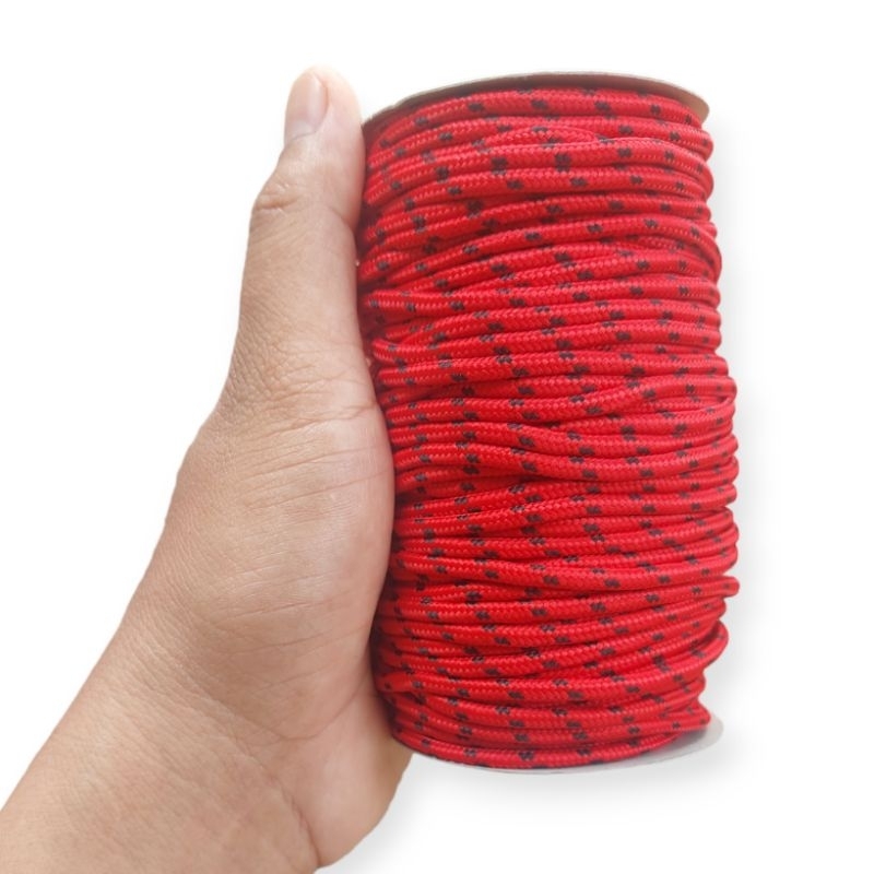 Jual tali prusik rol 3mm tali simpul pramuka tali flysheet tenda gelang ...