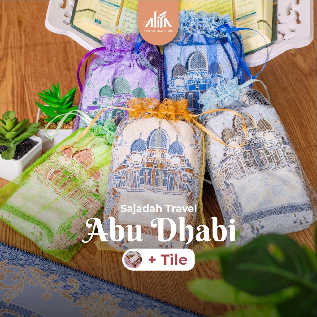 Jual Souvenir Sajadah Travel Abu Dhabi Free Pouch +Tile | Sajadah ...