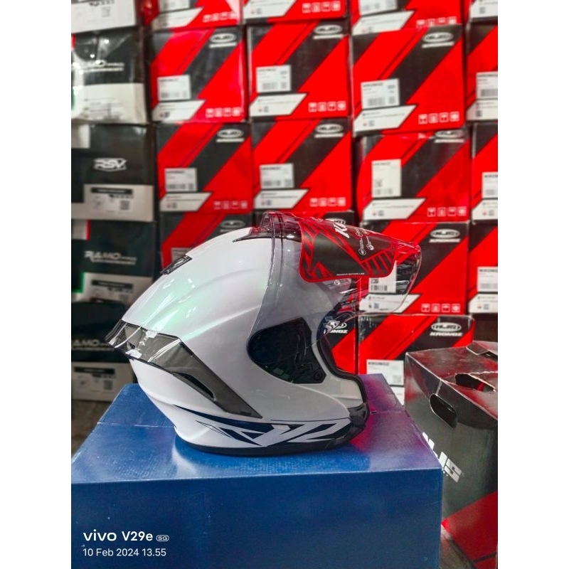 Jual HELM NJS KAIROZ V2 SOLID WHITE ORIGINAL PRODUK | Shopee Indonesia