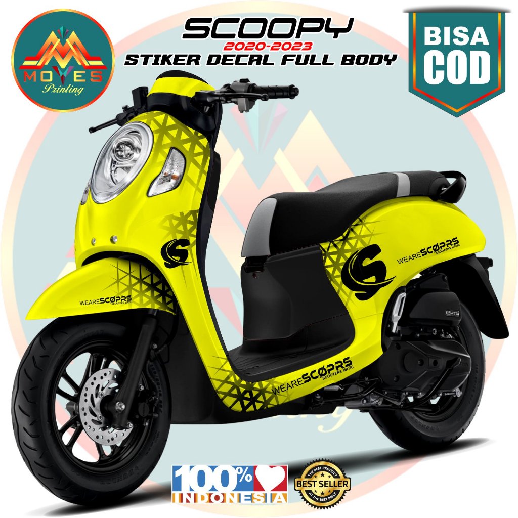 Jual TERBARU ( BIS COD ) Decal Stiker Motor All new scoopy 2020-2023 ...