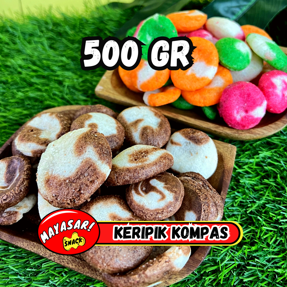 Jual KERUPUK KOMPAS COKLAT WARNA 500gr | Shopee Indonesia