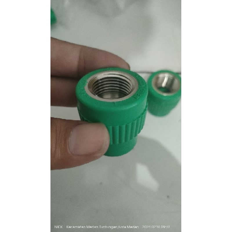 Jual SOK DERAT DALAM PPR PIPA HIJAU 20 MM X 1/2 INCH | Shopee Indonesia