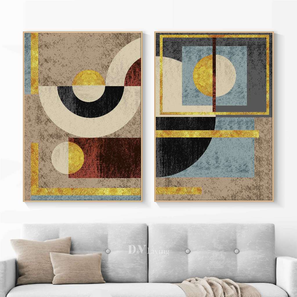 Jual DVLIVING Hiasan Dinding Ruang Tamu Minimalis 80x57cm & 40x57cm ...