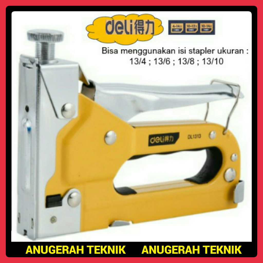 Jual Deli Staple GunStaples Tembak 3 in 1 Chromium molybdenum Bisa 3 ...