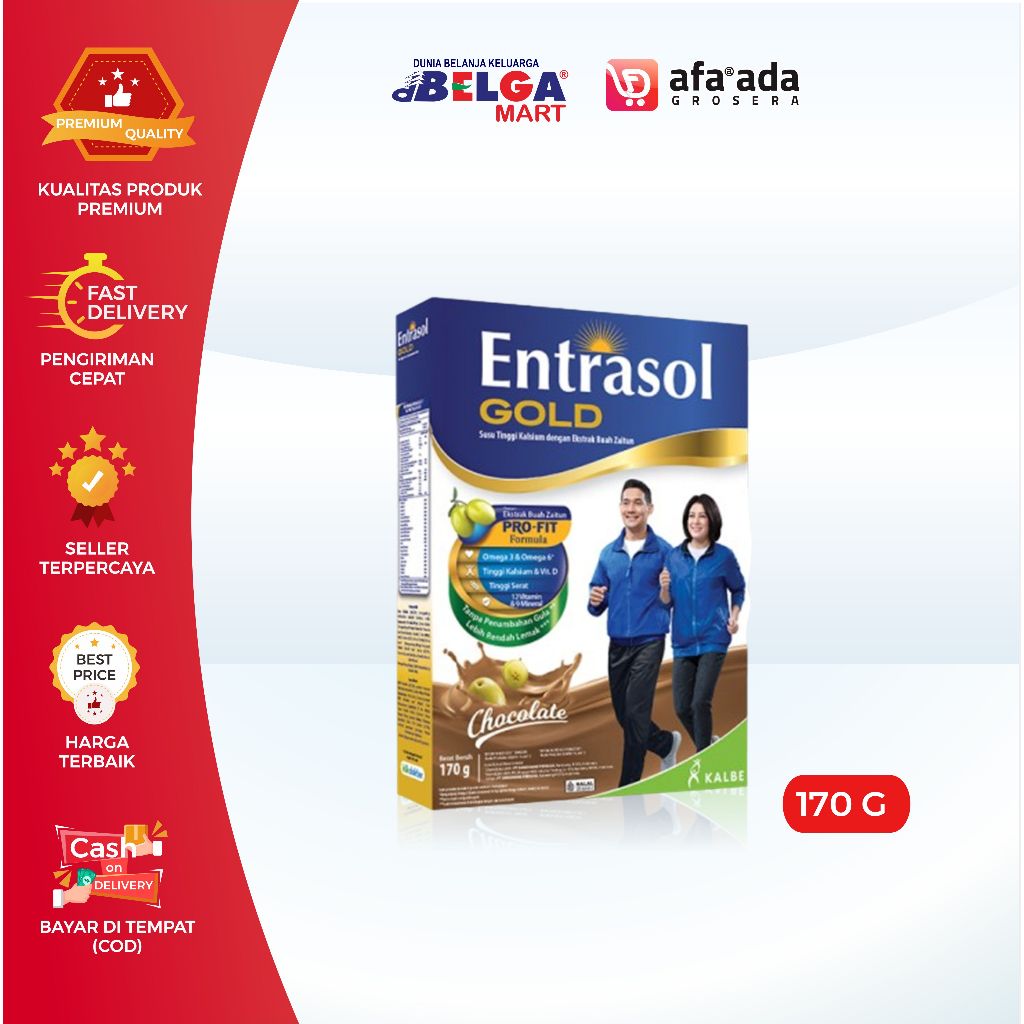 Jual Entrasol Gold | Kemasan 170g | Chocolate Vanila Original (all ...