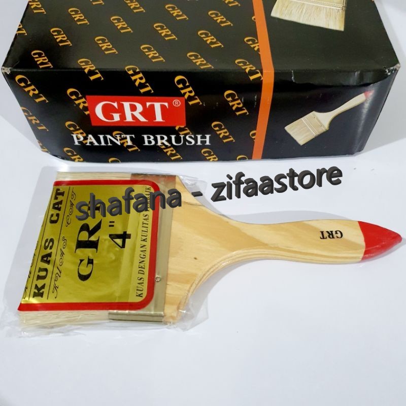 Jual Kuas Cat Kayu Besi Tembok MERK GRT 4 Inch | Shopee Indonesia