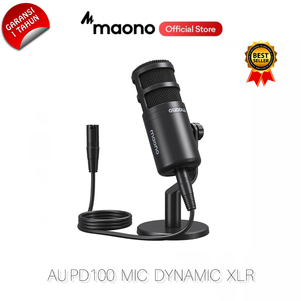 Jual MAONO PD100 XLR Dynamic Microphone for Podcast Recording Gaming Live Streaming Karaoke ...