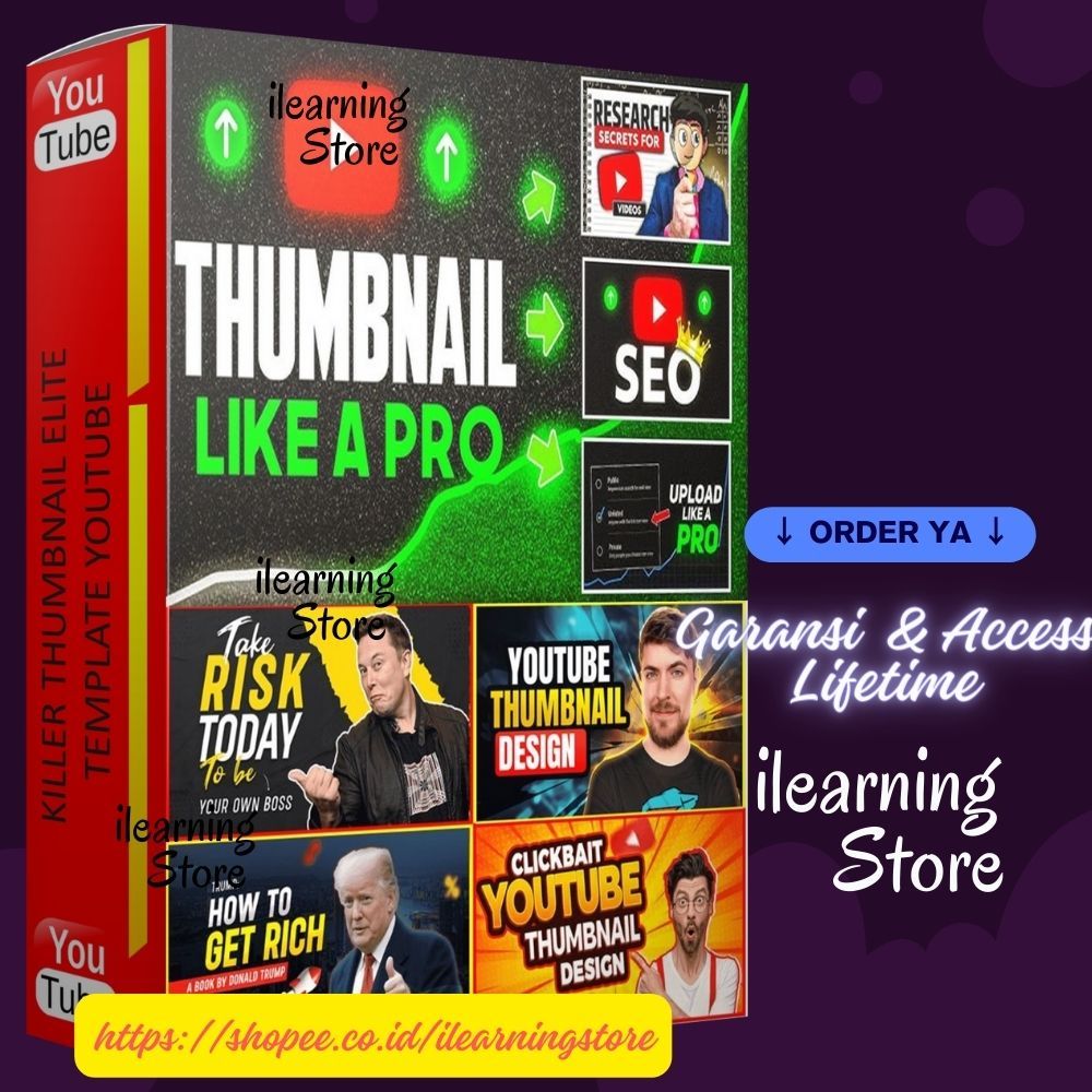 Jual [CC03] Membuat Thumbnail Youtube Like a Pro (KILLER THUMBNAIL ...