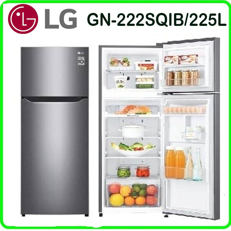 Jual KULKAS LG 2 PINTU GNB222SQIB SMART INVERTER Kapasitas 225 LTR ...