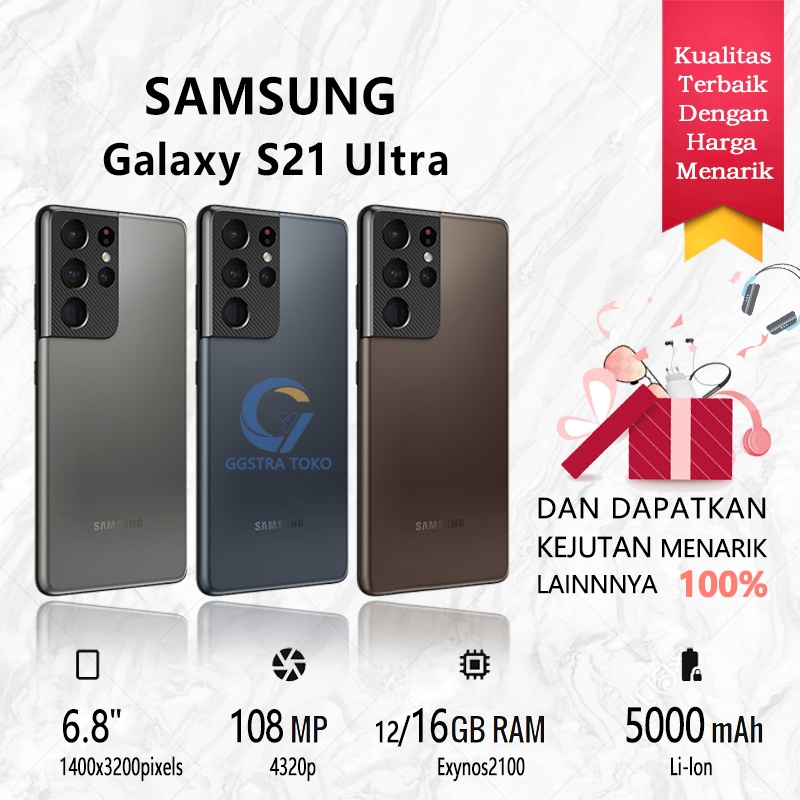 Jual [Sinyal Permanen] Samsung Galaxy S21 Ultra 5G SECOND Original 100% Mulus Fullset | Shopee ...