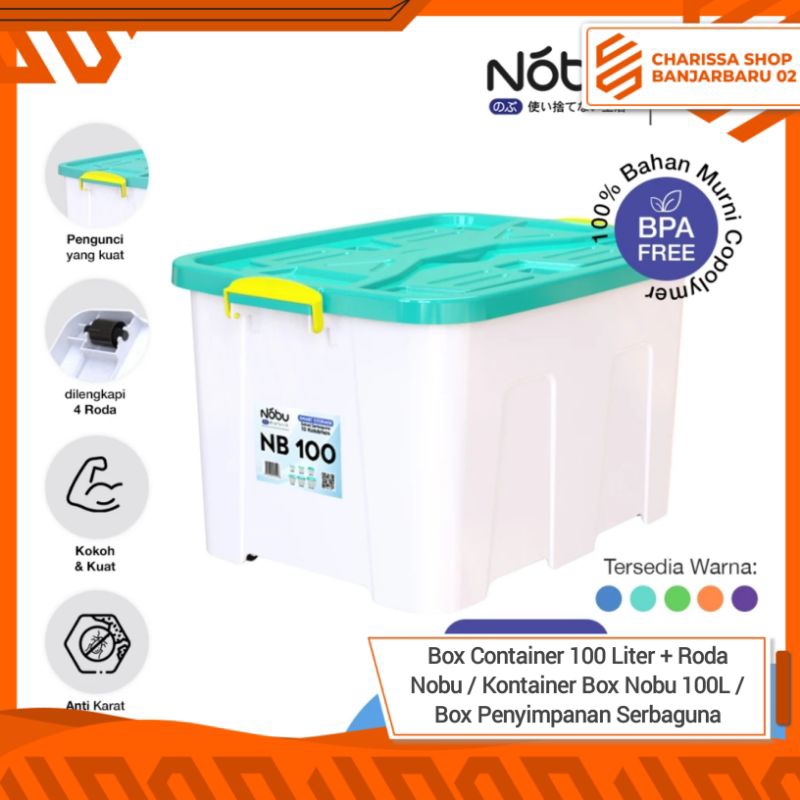 Jual Box Container 100 Liter + Roda Nobu / Kontainer Box Nobu 100L ...