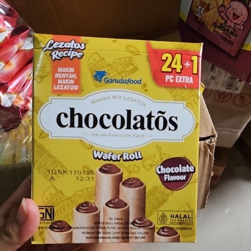 Jual GARUDA GERY CHOCOLATOS ROLL WAFER CLASSIC SALUT COKLAT ROL 1 BOX ...