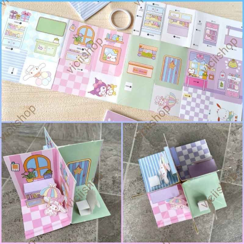 Jual Mainan Puzzle PaperDoll House 3D Sanrio/Mainan Diy Rumah Rumahan ...