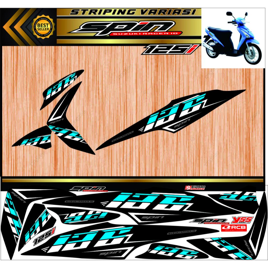 Jual Stiker spin 125 / STRIPING MOTOR SPIN 125 /polet motor spin stiker ...