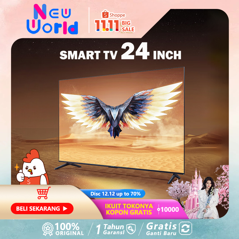 Jual TV Led Smart TV 24 inch Google TV-Android 11.0-Google Play/Netflix ...