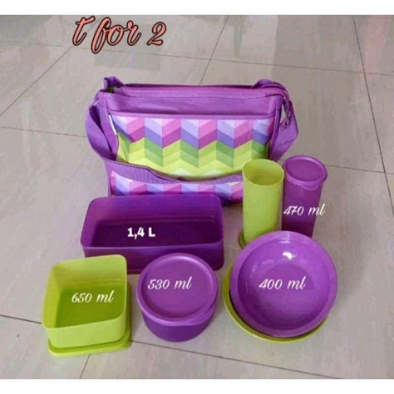 Jual New T for 2 Tupperware. Paket piknik Tupperware | Shopee Indonesia